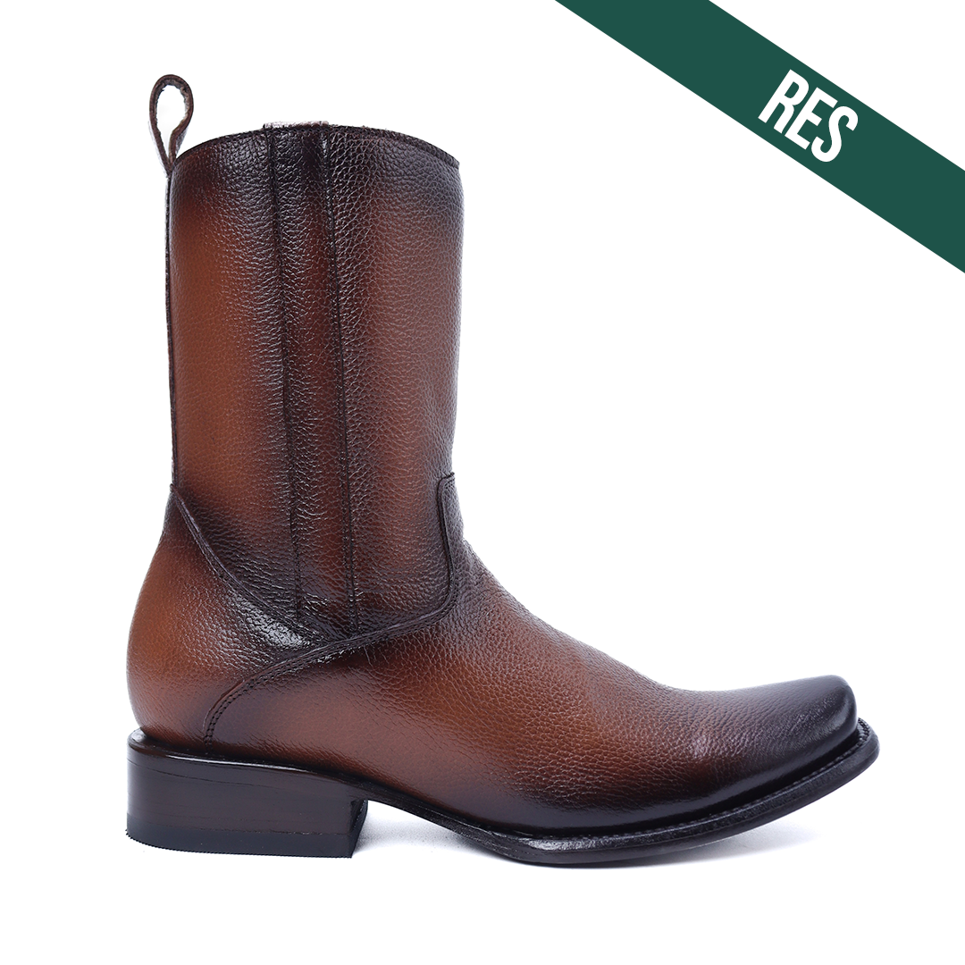 Botín esmeralda de piel de res original PL206 - Piel Esmeralda